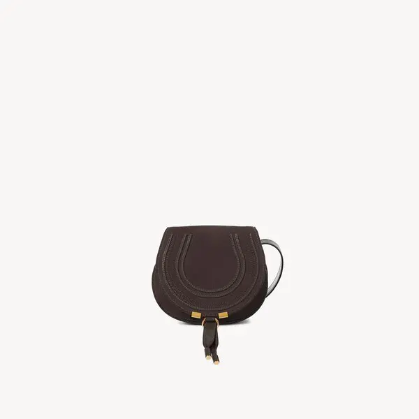 Chloé Small Marcie Saddle Bag In Suede Leather