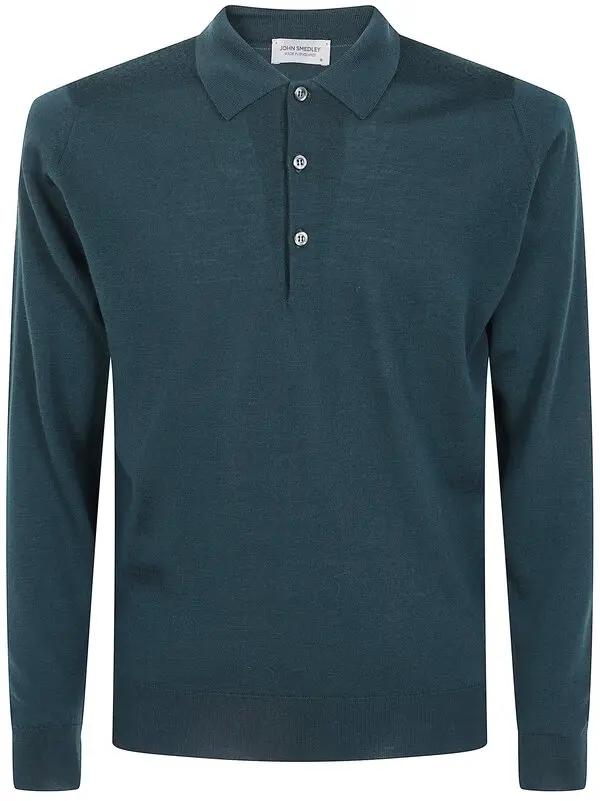 John Smedley Shirt Long Sleeves "belper - Green