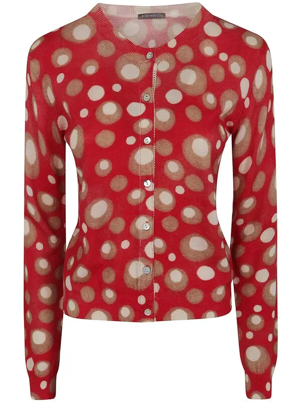 IN BED WITH YOU Sweater Printed Korean Collar "polka Dots Print