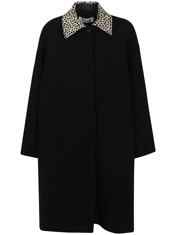 RÓHE Coat Wool "cheetah