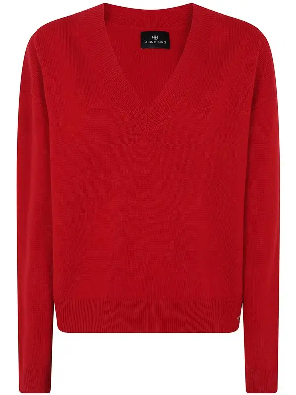 ANINE BING Sweater Long Sleeve "lee - Red