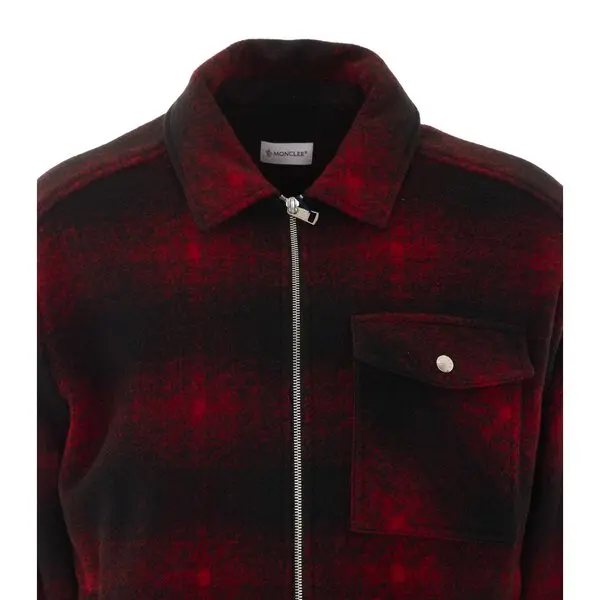 Moncler Checked Jersey Zip Jacket