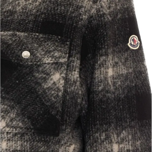 Moncler Checked Jersey Zip Jacket