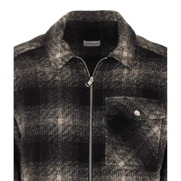 Moncler Checked Jersey Zip Jacket