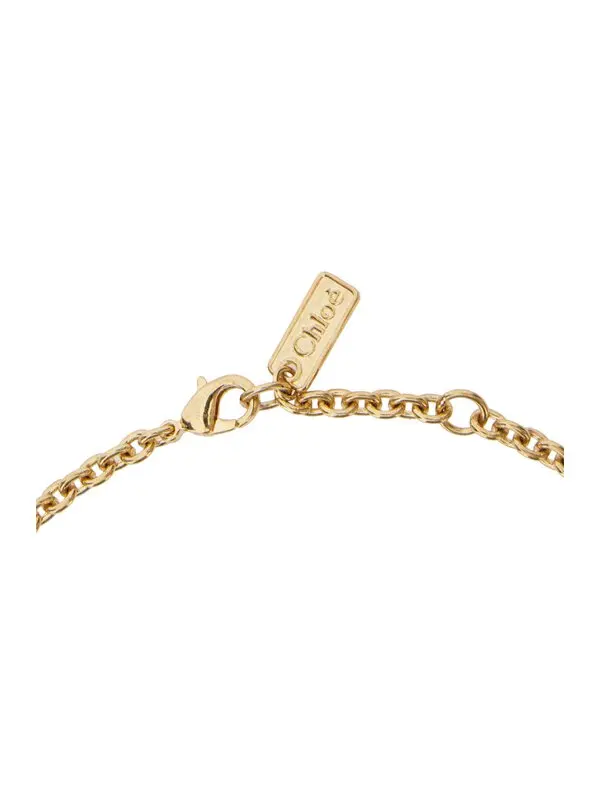 Chloé Brass Charm Necklace - Multicolor