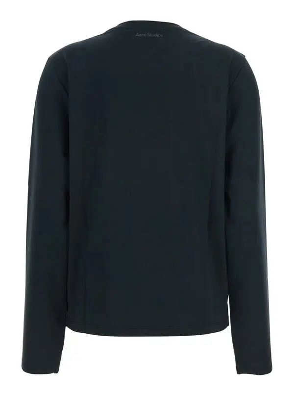 Acne Studios Cotton Long-sleeved T-shirt With Logo - Multicolor