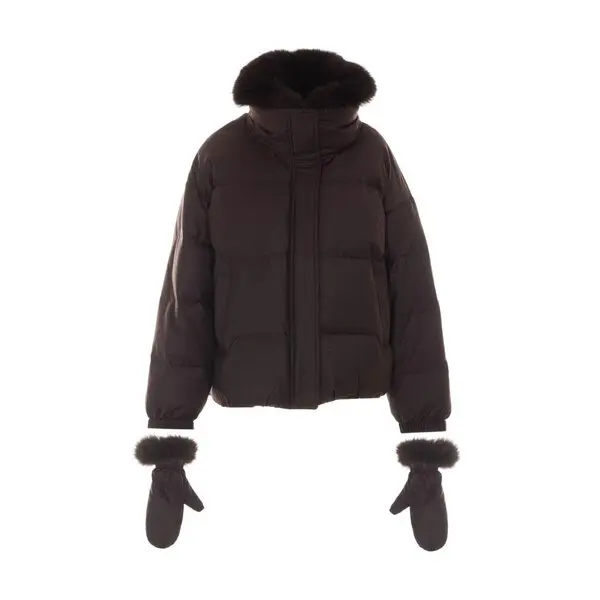 YVES SALOMON Doudoune Down Jacket - Brown