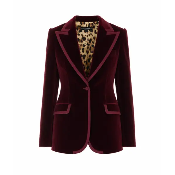 Dolce & Gabbana Single Breasted Velvet Jacket