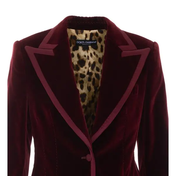 Dolce & Gabbana Single Breasted Velvet Jacket