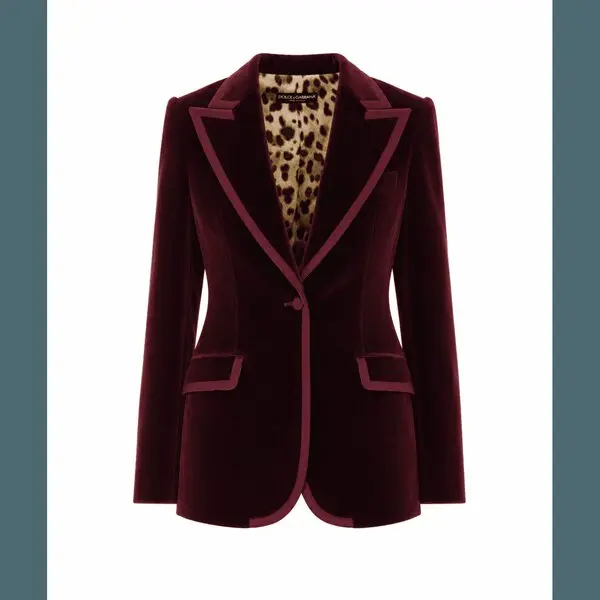 Dolce & Gabbana Velvet Single Breasted Jacket