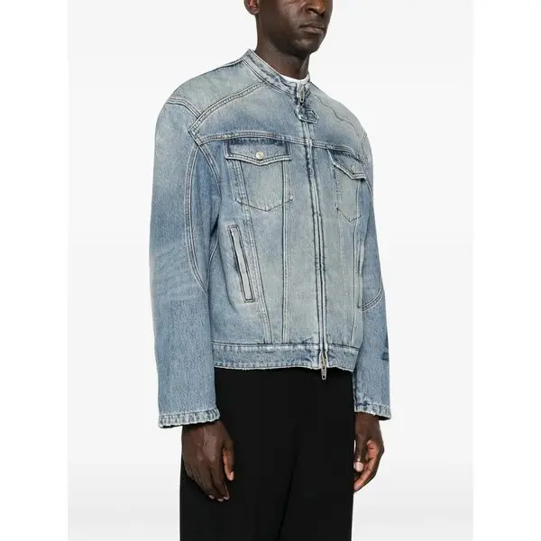 Balenciaga Washed Denim Zip-up Jacket
