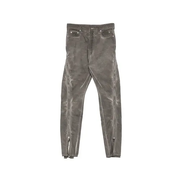 Rick Owens Grey Denim Wide-leg Jeans - Gray