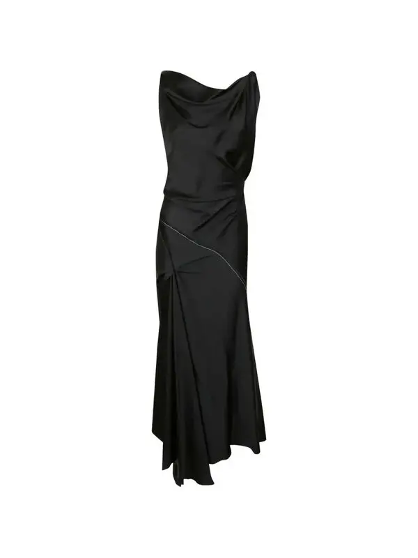 Victoria Beckham V-neck Midi Dress - Black