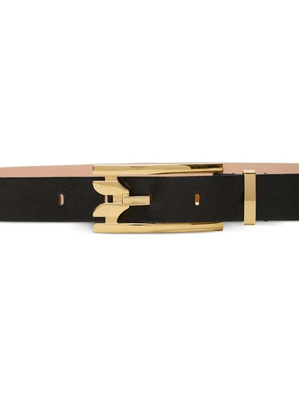 Victoria Beckham Dorian Buckle Belt - Black