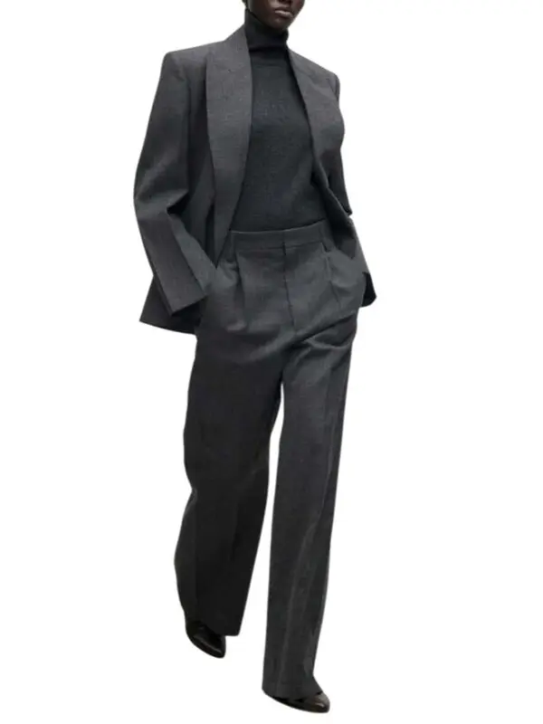 Victoria Beckham Roberta Jacket In Dark Grey Mélange