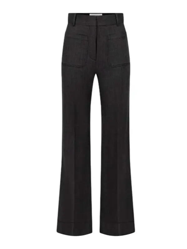 Victoria Beckham Alina Trousers - Gray