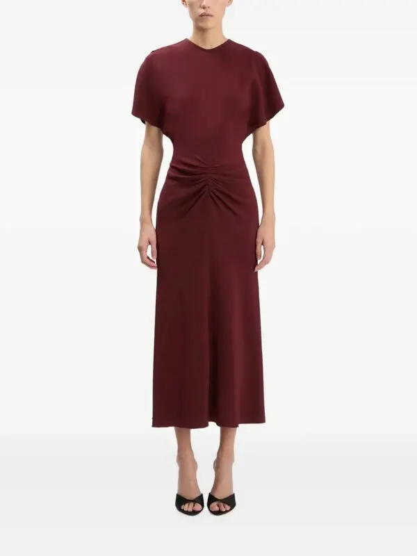 Victoria Beckham Bela Ruched Midi Dress