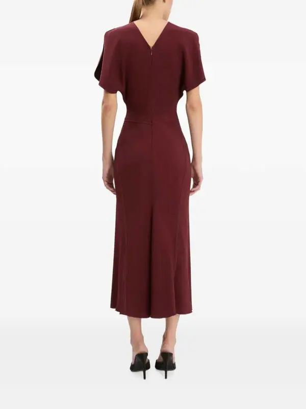 Victoria Beckham Bela Ruched Midi Dress