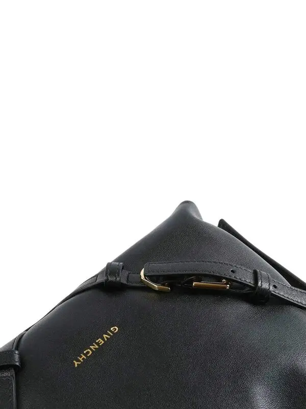Givenchy Small Voyou Bucket Bag In Glossy Leather - Black