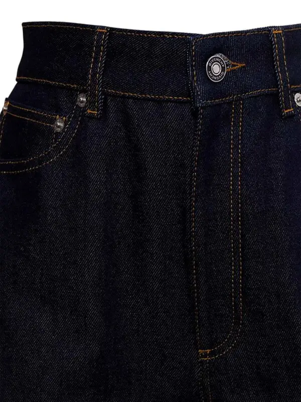Givenchy Logo Patch Straight Leg Jeans