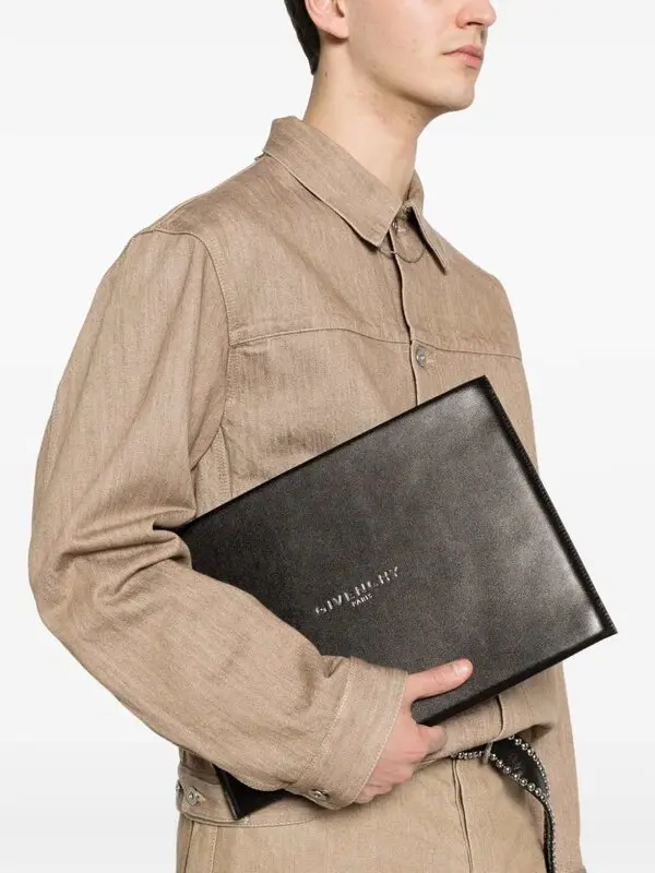 Givenchy Large Antigona Stamped Leather Clutch