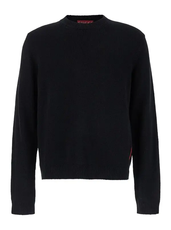 Gucci Cashmere Crewneck Sweater With Web Detail - Multicolor