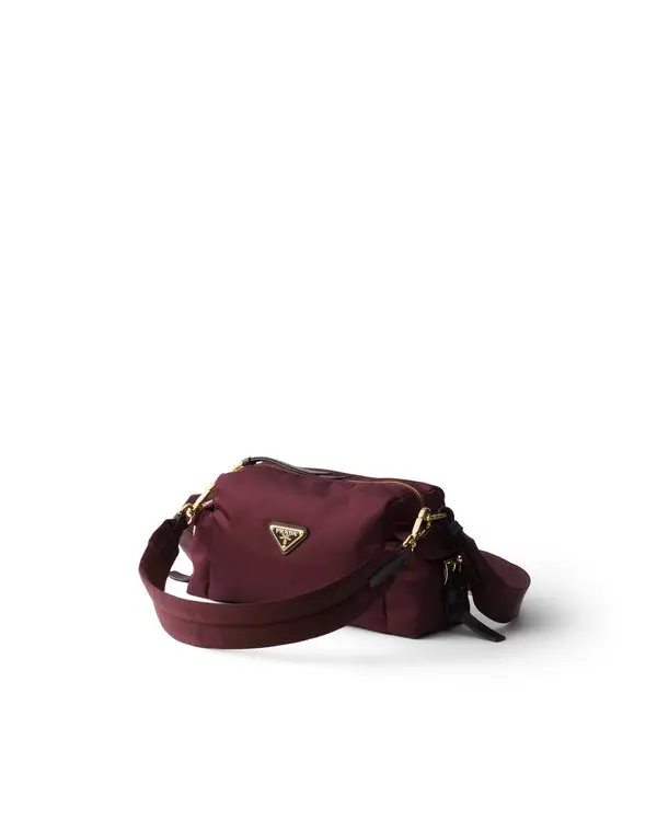 Prada Explore Small Re-nylon And Leather Shoulder Bag - Red