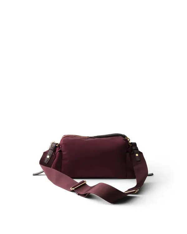 Prada Explore Small Re-nylon And Leather Shoulder Bag - Red