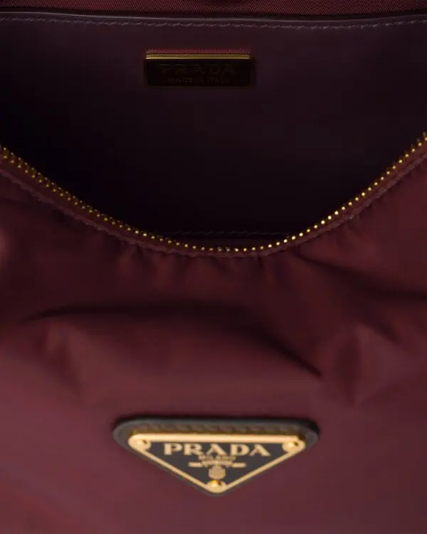 Prada Explore Small Re-nylon And Leather Shoulder Bag - Red