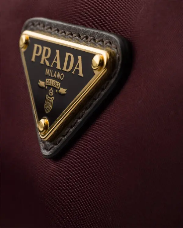 Prada Explore Small Re-nylon And Leather Shoulder Bag - Red