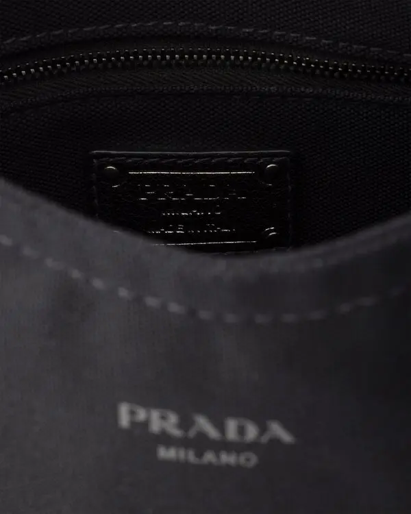 Prada Route Large Canvas And Leather Bag