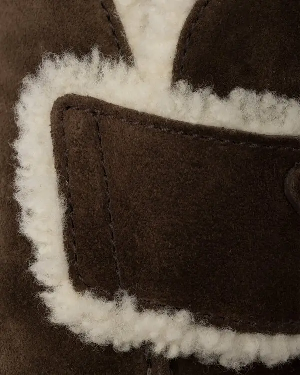 Prada Suede And Shearling Mules