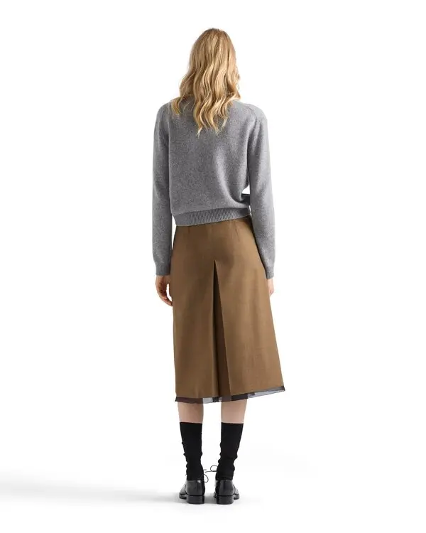 Prada Cashmere Crew-neck Sweater With Scarf