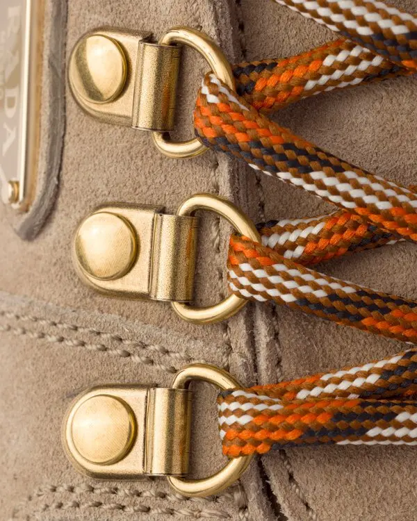 Prada Shearling-lined Suede Booties