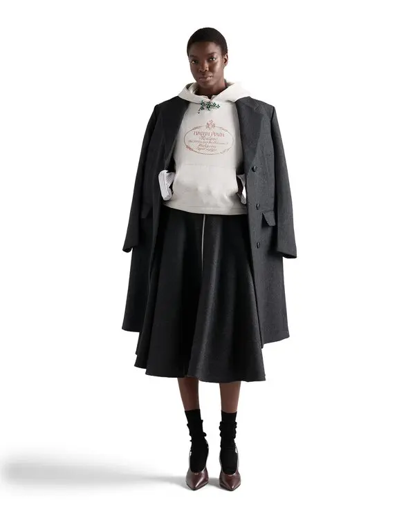 Prada Double Wool Midi-skirt