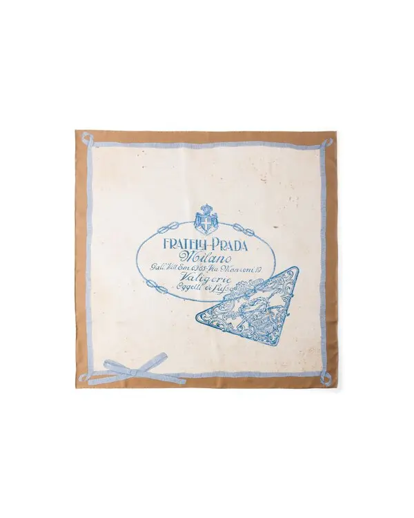 Prada Printed Silk Twill Scarf 90
