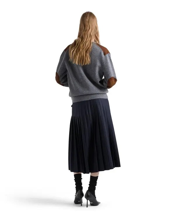 Prada Wool And Suede Cardigan