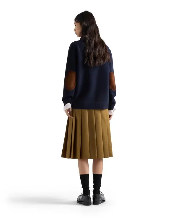 Prada Wool And Suede Sweater
