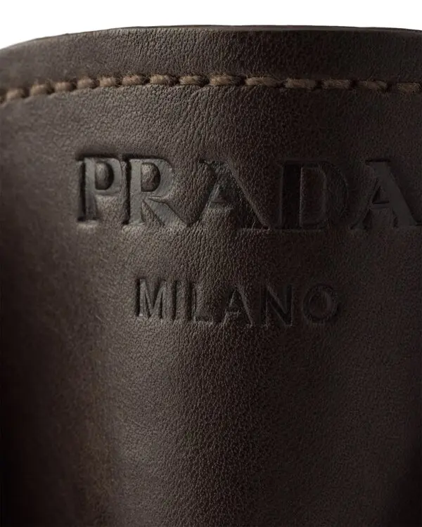 Prada Leather Laced Booties