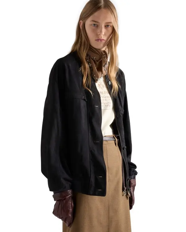 Prada Suede Blouson Jacket