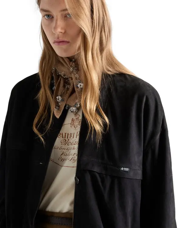 Prada Suede Blouson Jacket