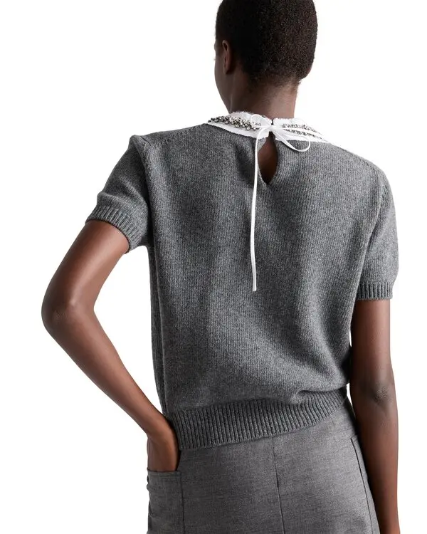 Prada Short-sleeved Wool And Cashmere Sweater
