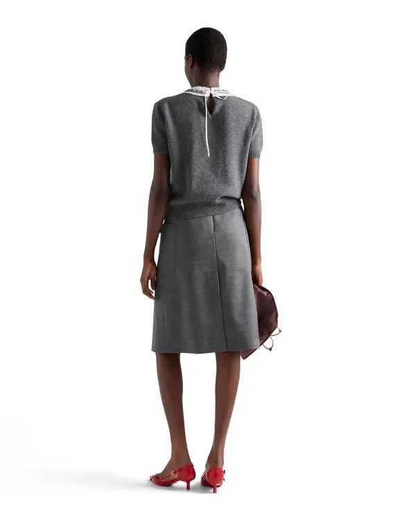 Prada Short-sleeved Wool And Cashmere Sweater