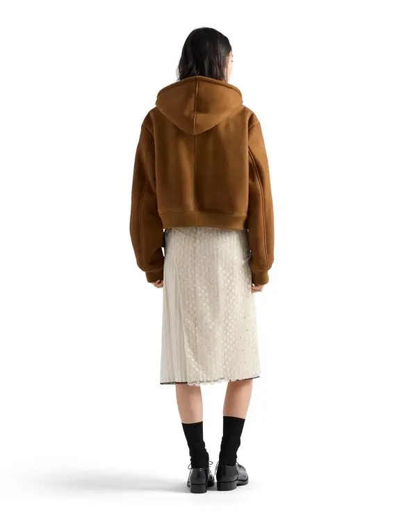 Prada Hooded Shearling Jacket
