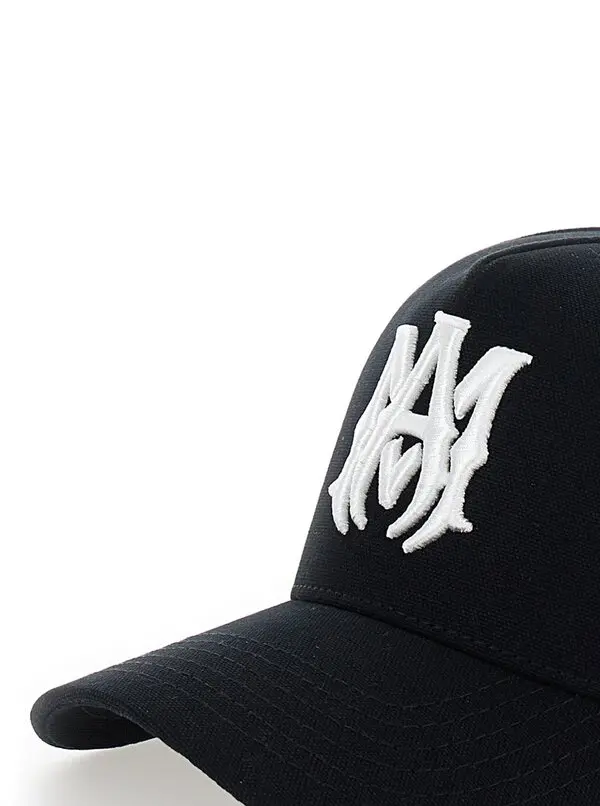 Amiri Baseball Hat Black With Cotton Logo