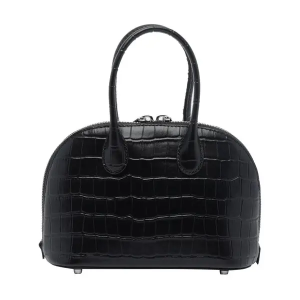 SELF-PORTRAIT Crocodile Print Toast Mini Handbag