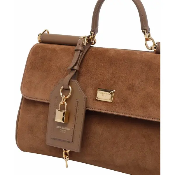 Dolce & Gabbana My Sicily Suede Handbag - Cream