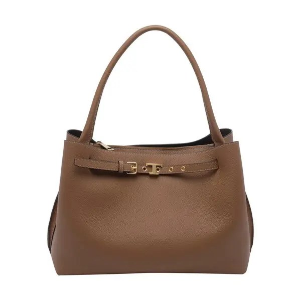 TOD'S Small T Signature Handbag - Gold