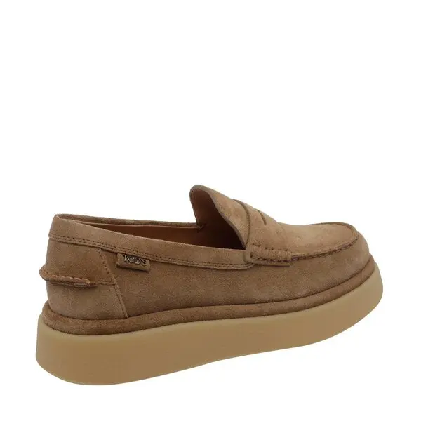 TOD'S Suede Loafers - Cream