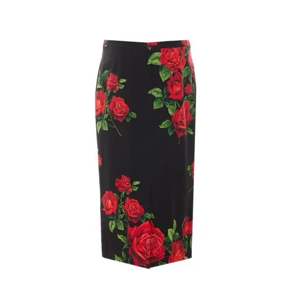 Dolce & Gabbana Floral Print Pencil Midi Skirt